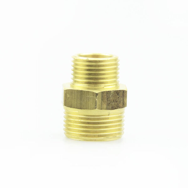 Messing Gewindefitting Reduziernippel 1" AG auf 3/4" AG